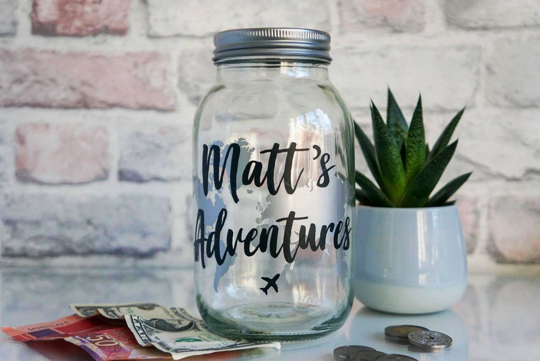 Travel Fund Personalised // Custom Adventure Fund // Travel Jar ...