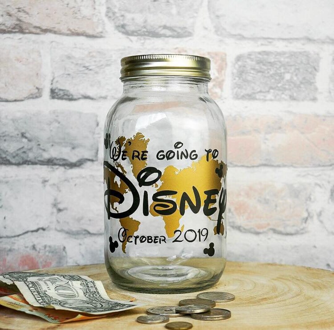 Disney Savings Jar // Travel Fund // We're Going to Disney - Etsy