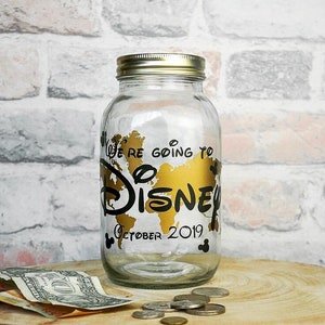 Disney Savings Jar // Travel Fund // We're Going to Disney - Etsy