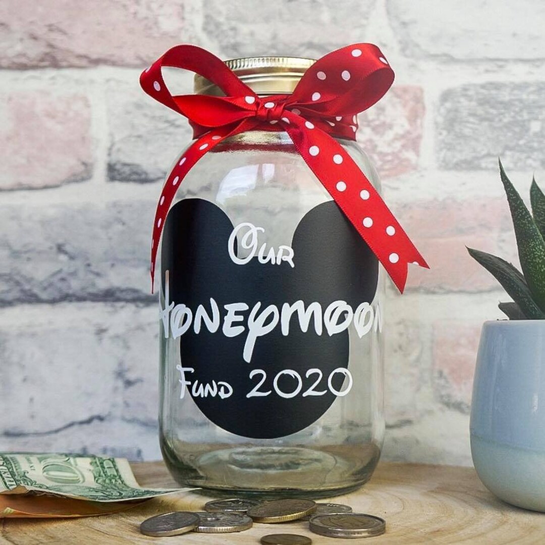 Honeymoon Disney Savings Jar // Travel Fund // Wanderlust - Etsy