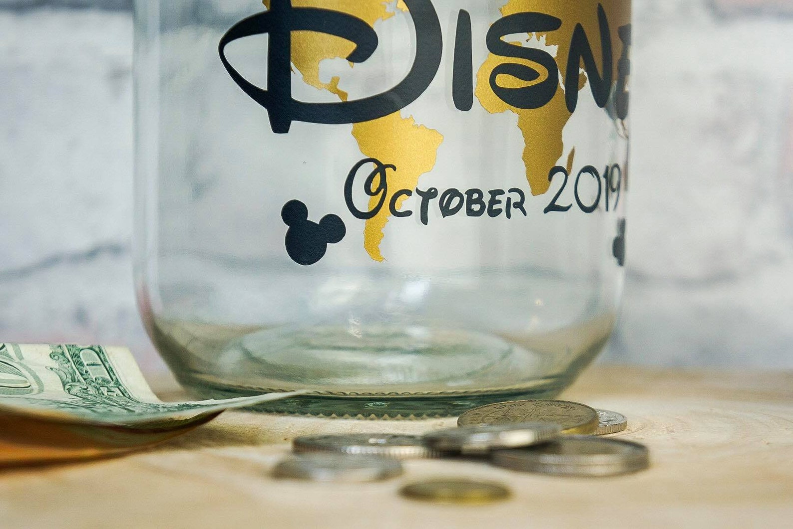 Disney Savings Jar // Travel Fund // We're Going to Disney - Etsy
