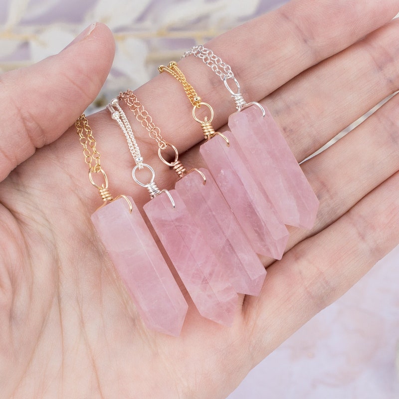 Pink Crystal Pendant - Etsy