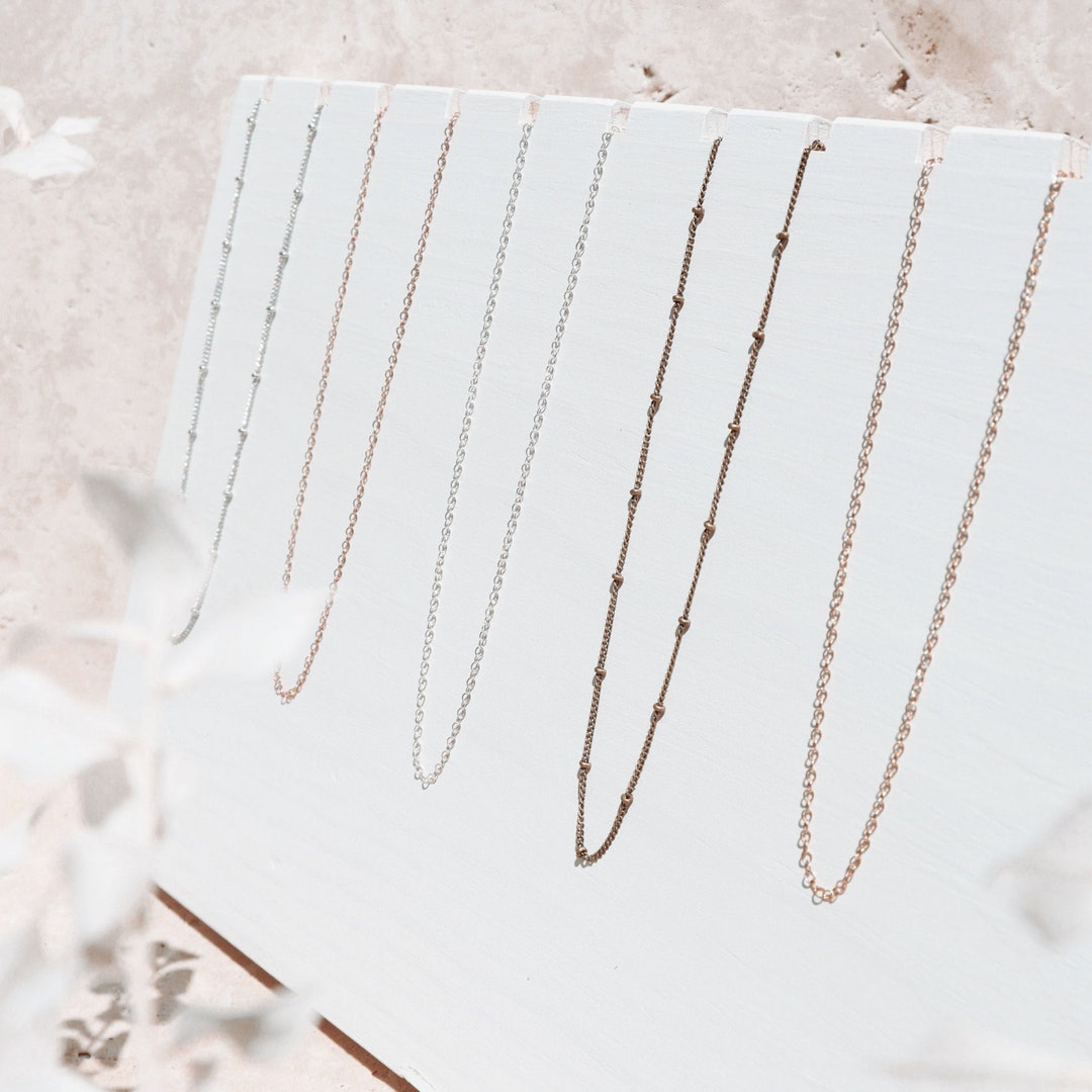 Simple Chain Necklace - Finished Chain Necklace Only - Bronze, Sterling ...