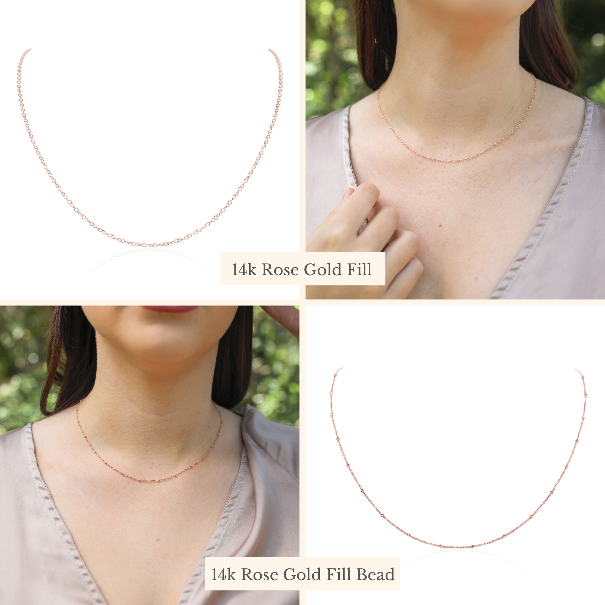 Simple Chain Necklace - Finished Chain Necklace Only - Bronze, Sterling ...