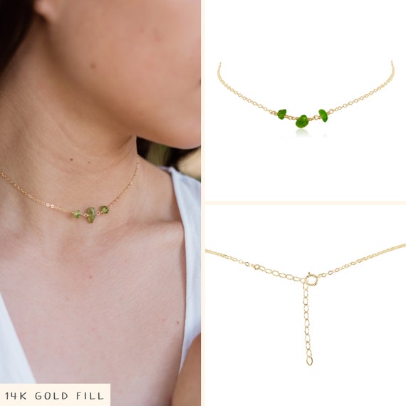 Peridot choker necklace store