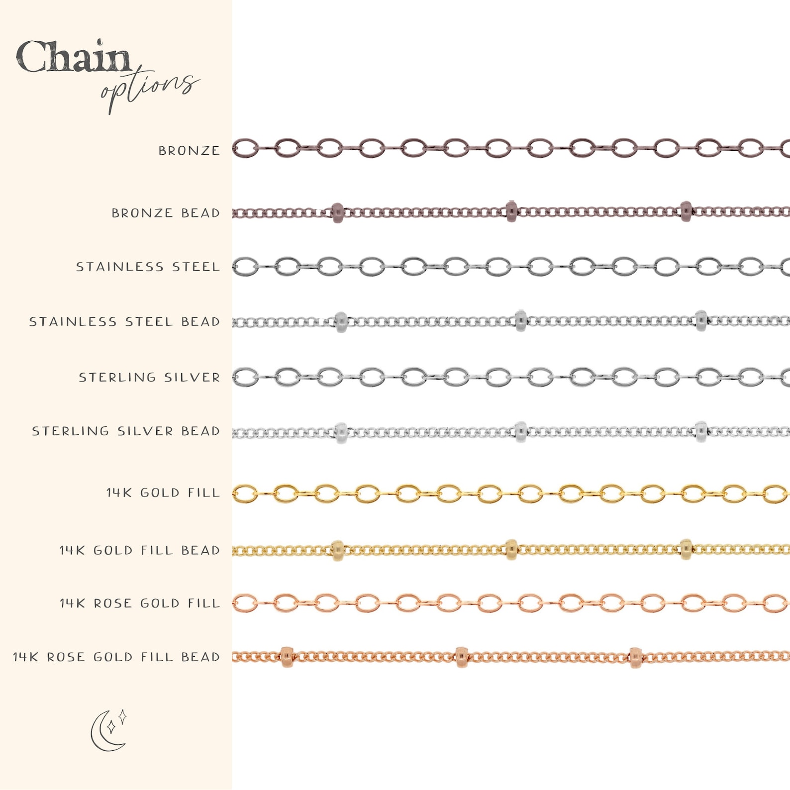 Simple Chain Necklace Finished Chain Necklace Only Bronze | Etsy Australia