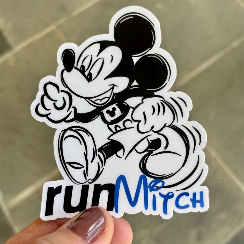 Rundisney Mickey Sticker - Etsy