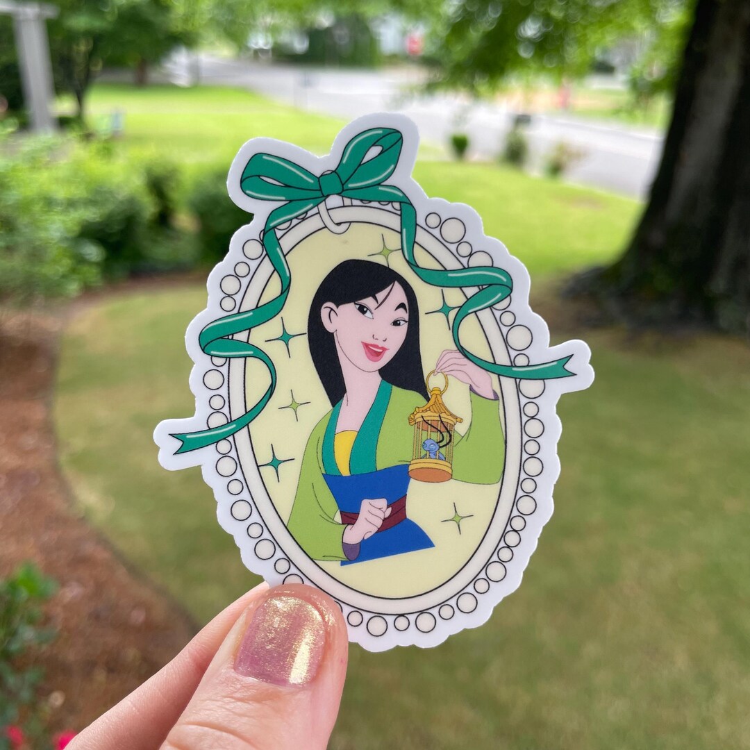 PRINCESS Stickers | MULAN | Disney Princess | Vintage Watercolor Floral ...