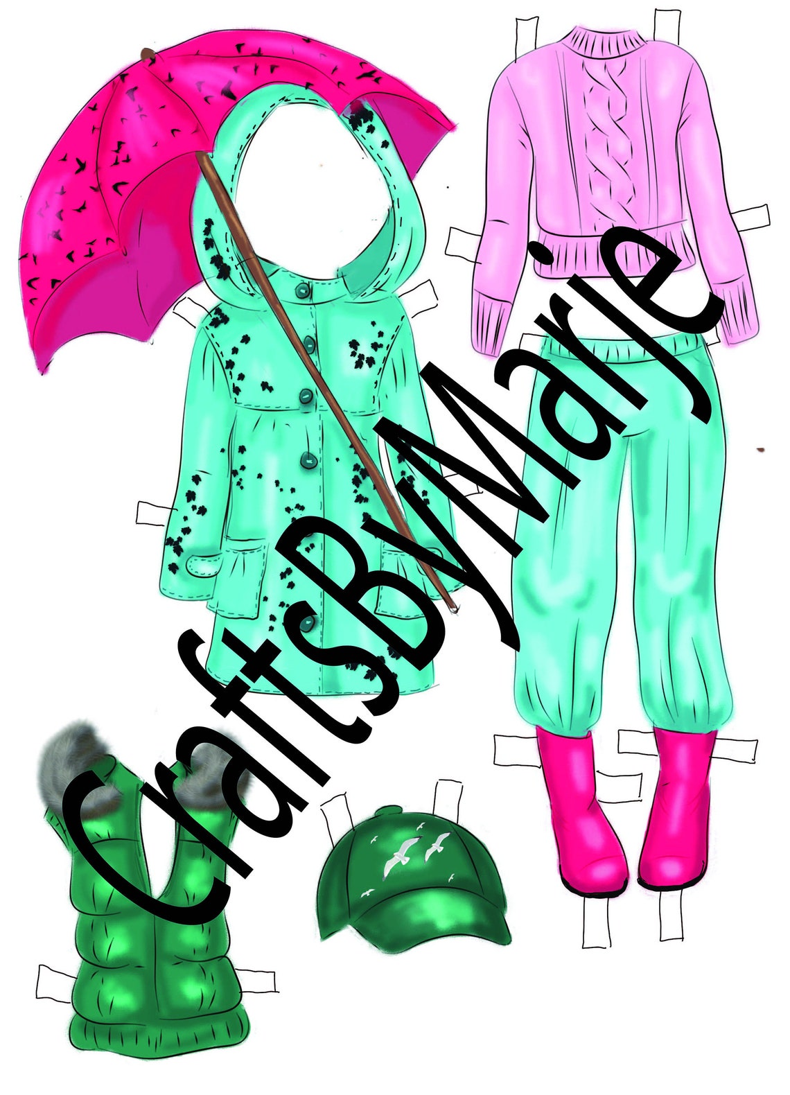 Paper Doll Mona, Paper Doll Printable - Etsy