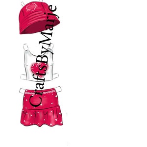 PAPER DOLL Mona Paper Doll Printable Instant Download - Etsy