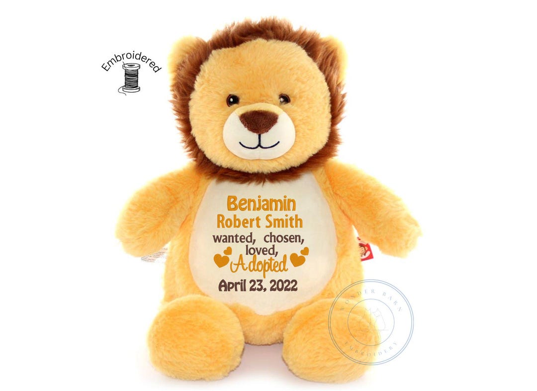Personalized Adoption Stuffed Animal - Child Adoption Gift ...