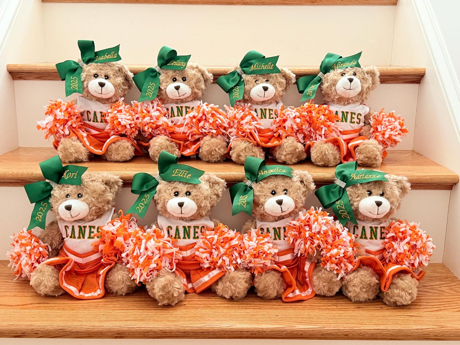 Personalized Cheer Bear Gift – Custom Embroidered Uniform & Bow ...