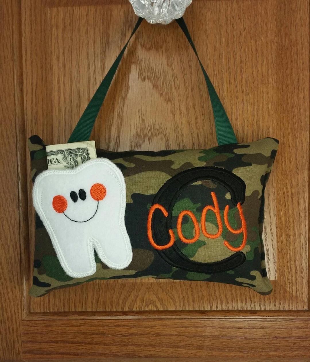 Personalized Tooth Fairy Pillow, Camo Theme, Optional Tooth Chart. , - Etsy