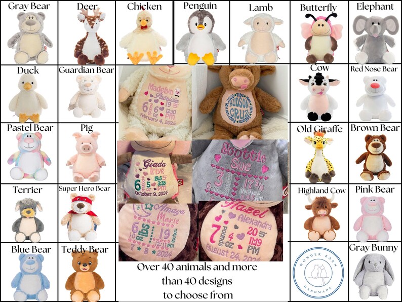 Personalized Embroidered Stuffed Animal - Personalized Graduation Gift ...