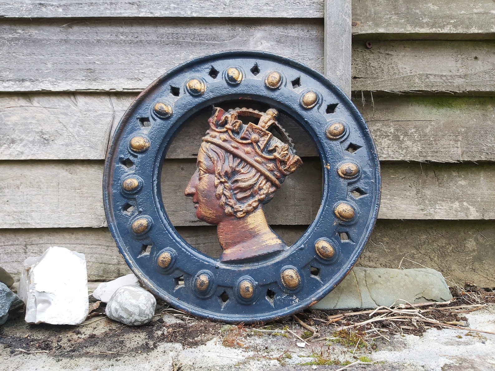 Antique Cast Iron Medallion Presumed Young Queen Victoria - Etsy