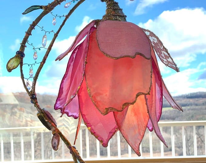 Pretty Little Pink Flower Lamp Bell Flower Light Sweet Accent Lamp ...