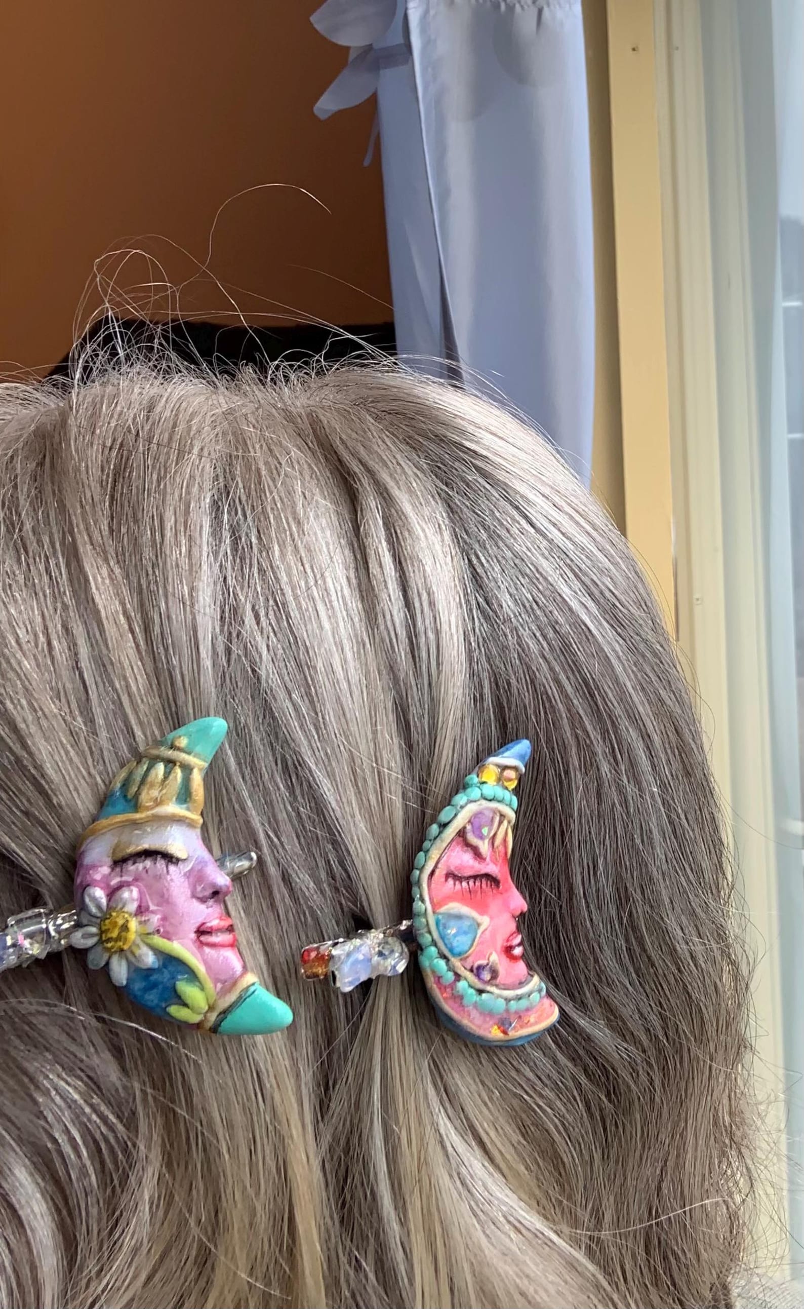 Moon Hair Clips Crescent Moon Clip Fun Celestial Hair Accessories - Etsy