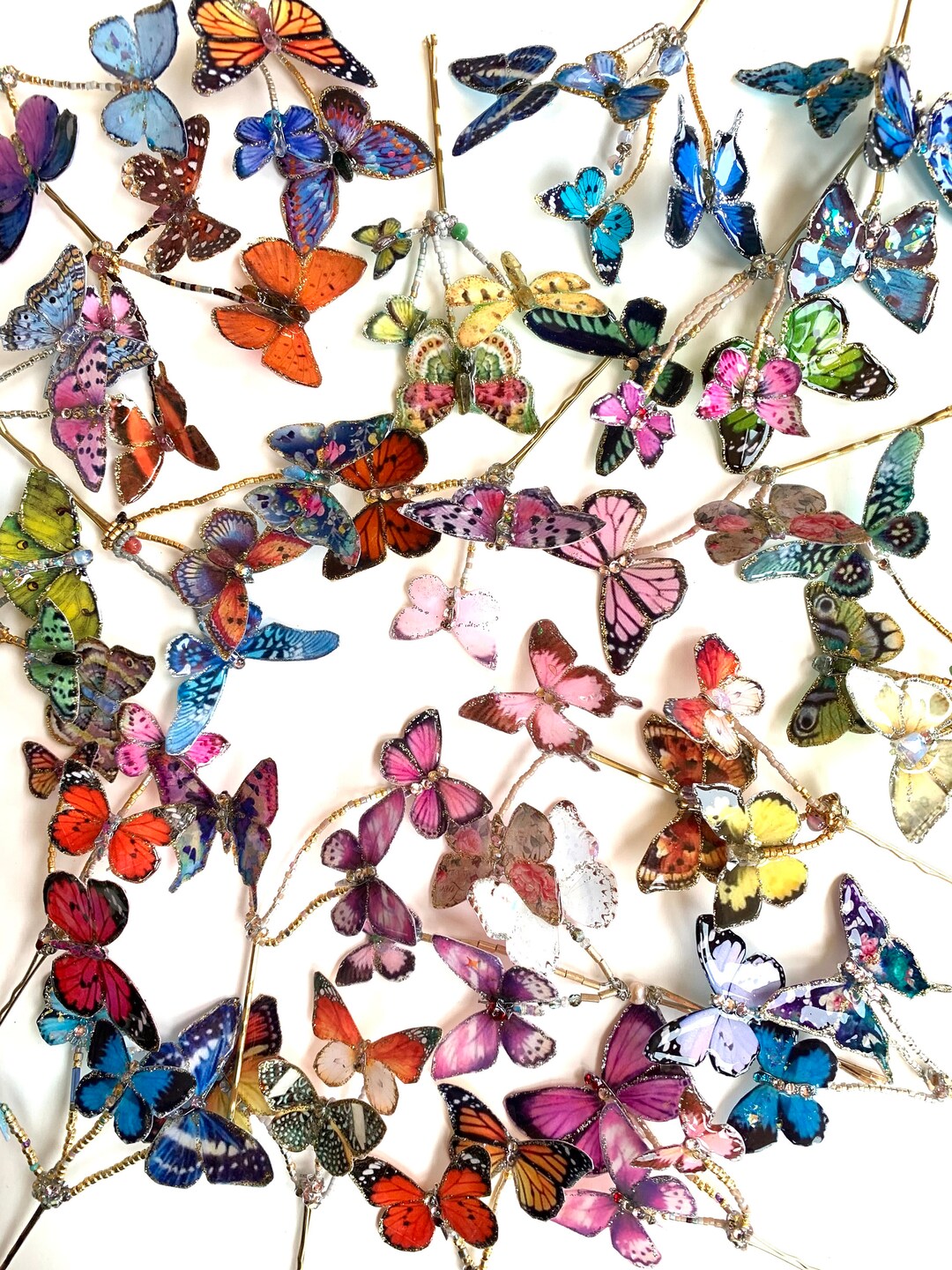 Butterfly Bobby Pins Colorful Bobby Pins Butterfly Hair Pins Moth Bobby ...
