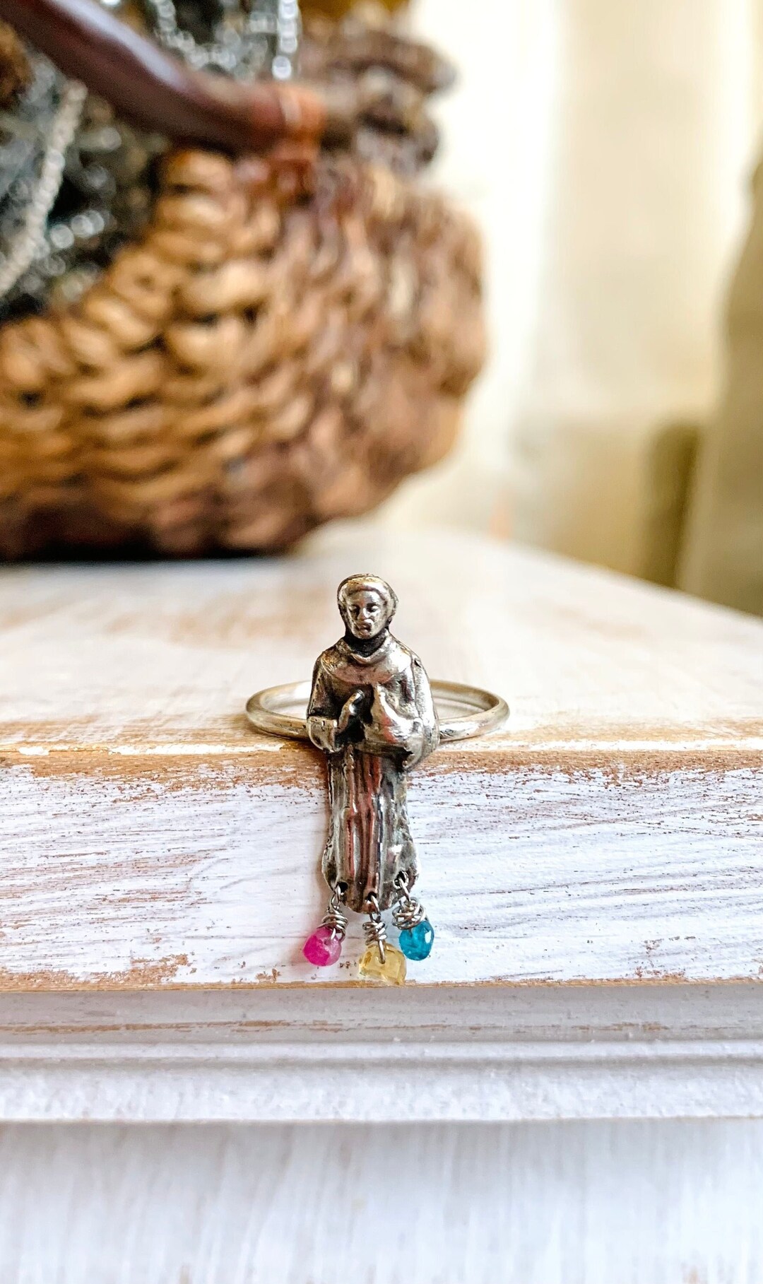 Saint Francis Ring Sacred Fringe Ring Patron Saint for Animals Ring ...