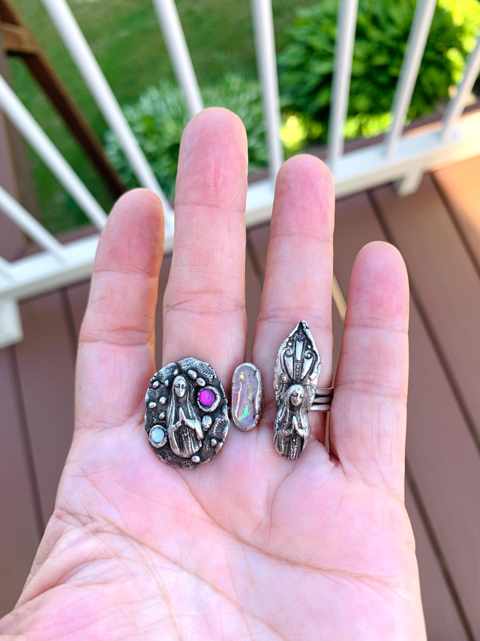 Mother Mary Rings Sacred Rings Spiritual Ring Religious Ring Unique ...