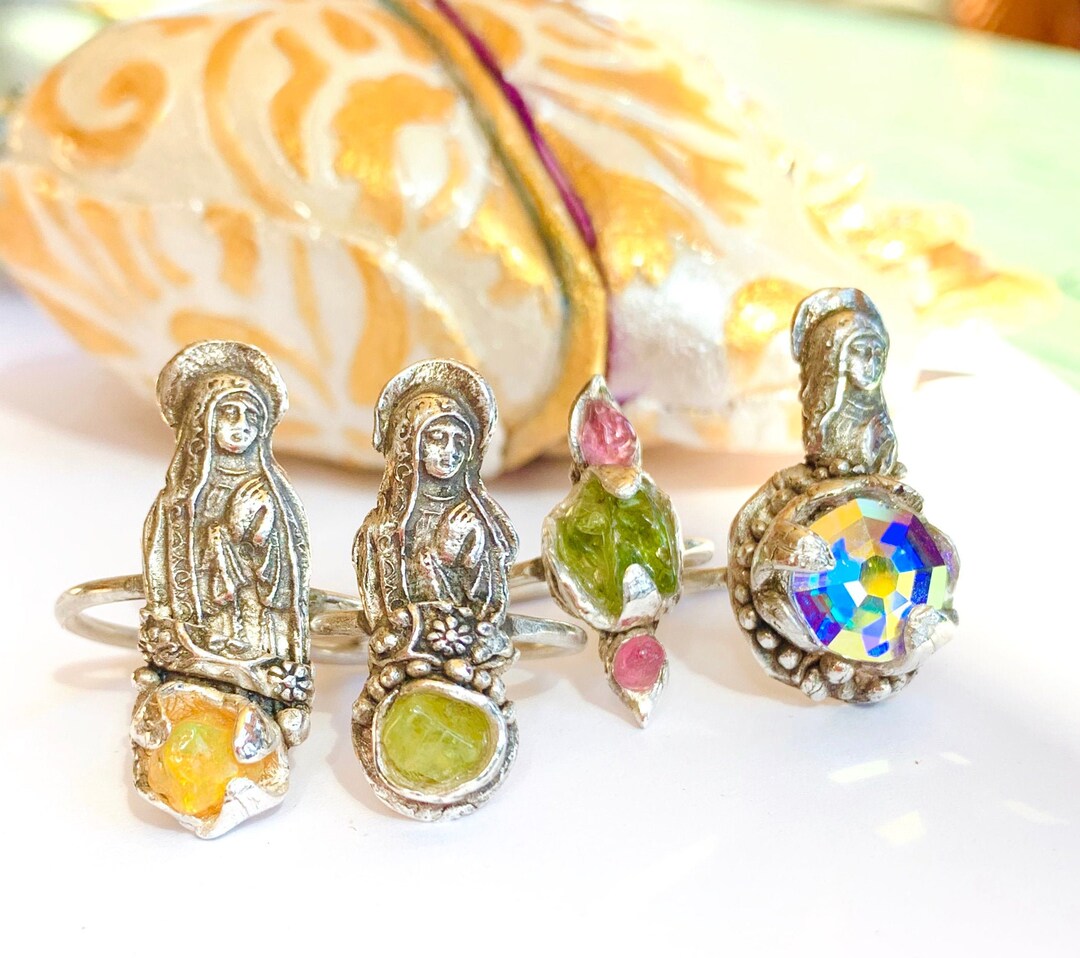 Sacred Rings Mother Mary Ring Our Lady of Fatima Ring Unique Spiritual ...