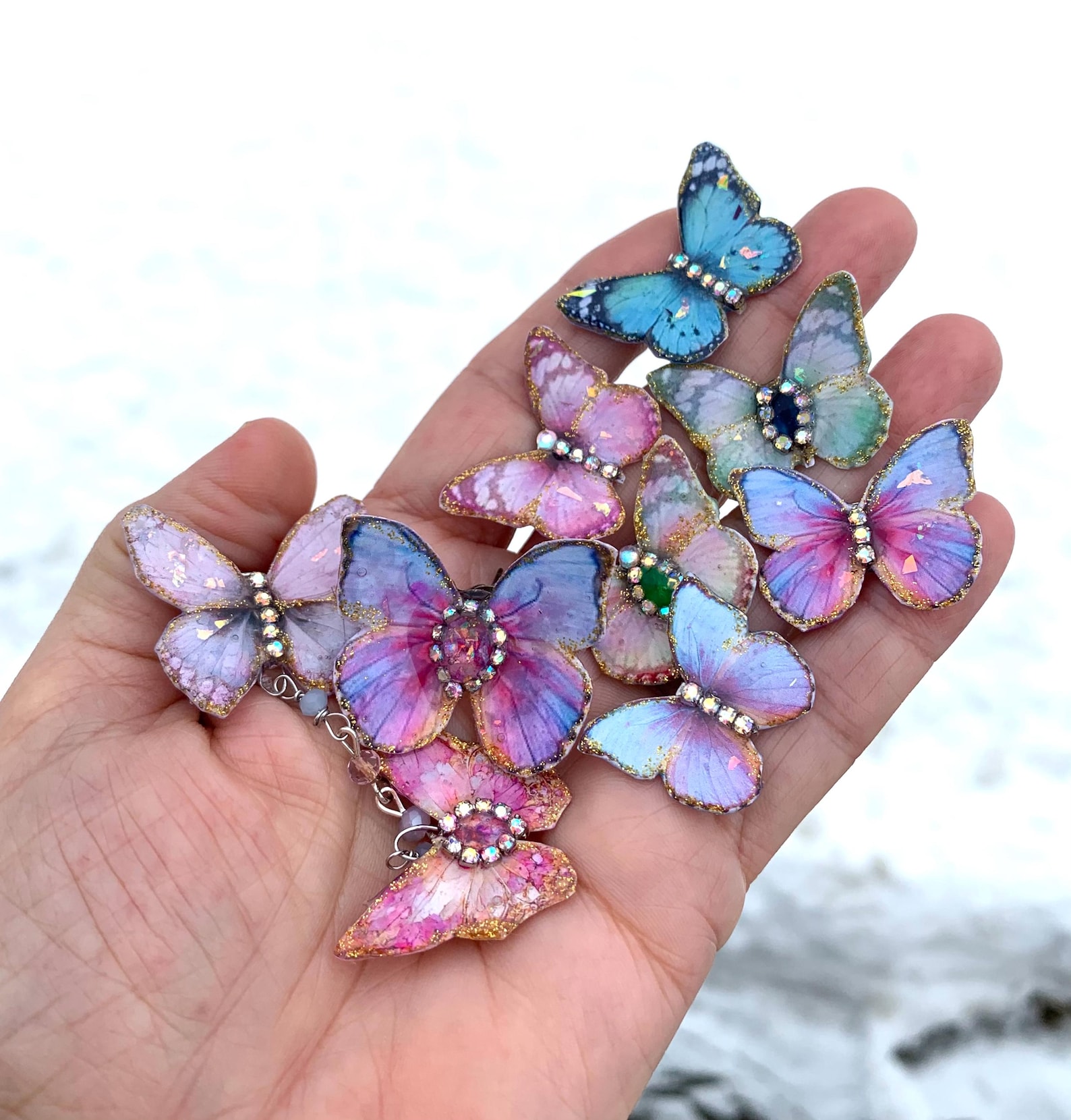 Butterfly Earrings Garden Butterfly Cute Earrings Colorful Earrings ...