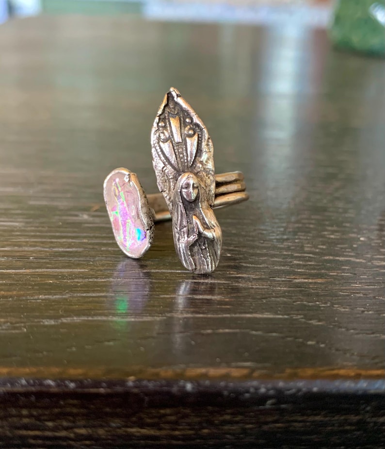 Mother Mary Rings Sacred Rings Spiritual Ring Religious Ring Unique ...