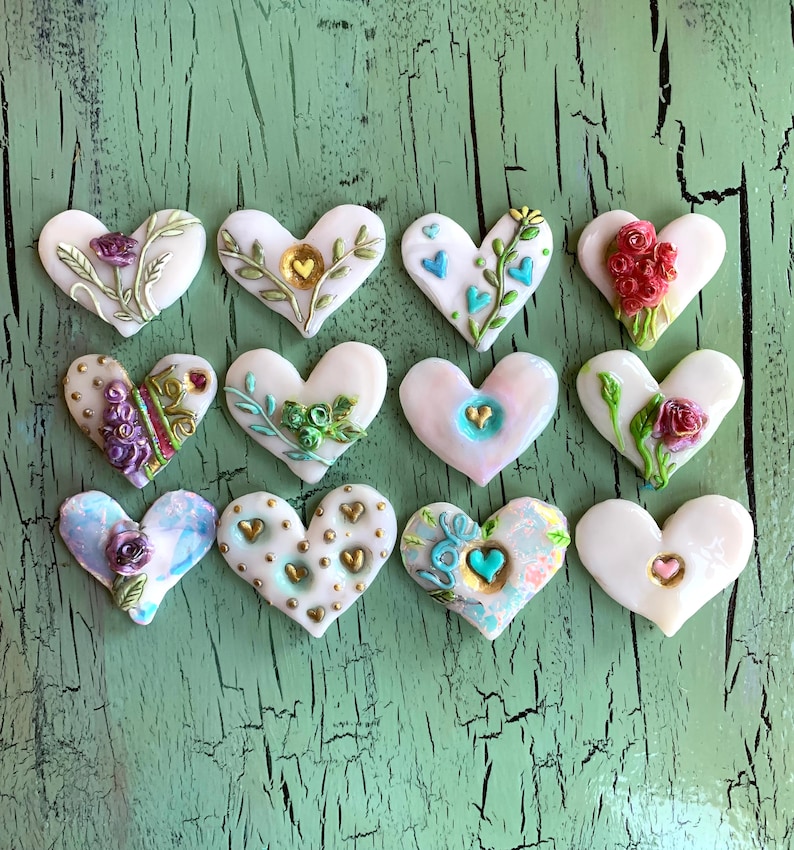 Decorative Heart Colorful Rose Heart Valentine Heart Party Favor Sweet ...