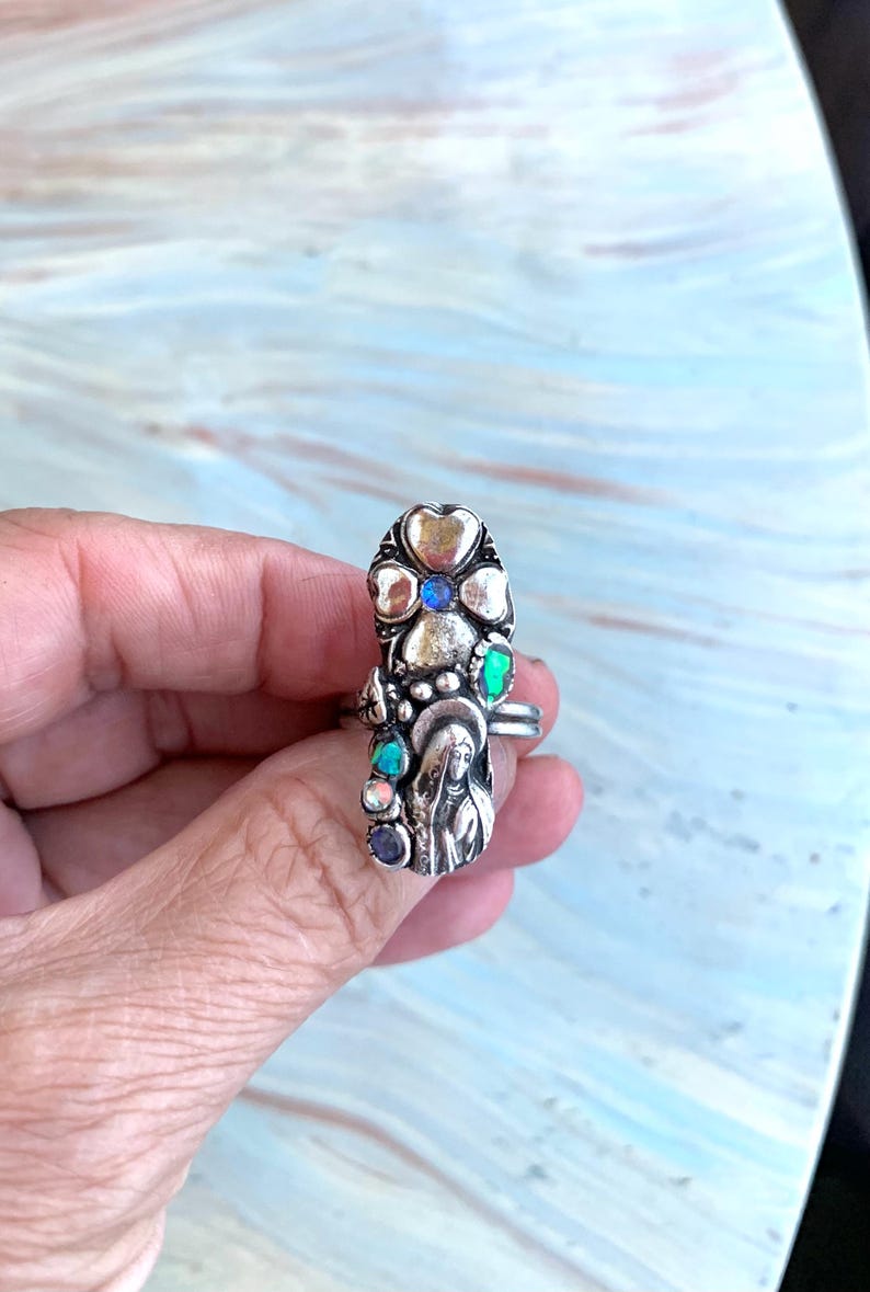 Mother Mary Rings Sacred Rings Spiritual Ring Religious Ring Unique ...