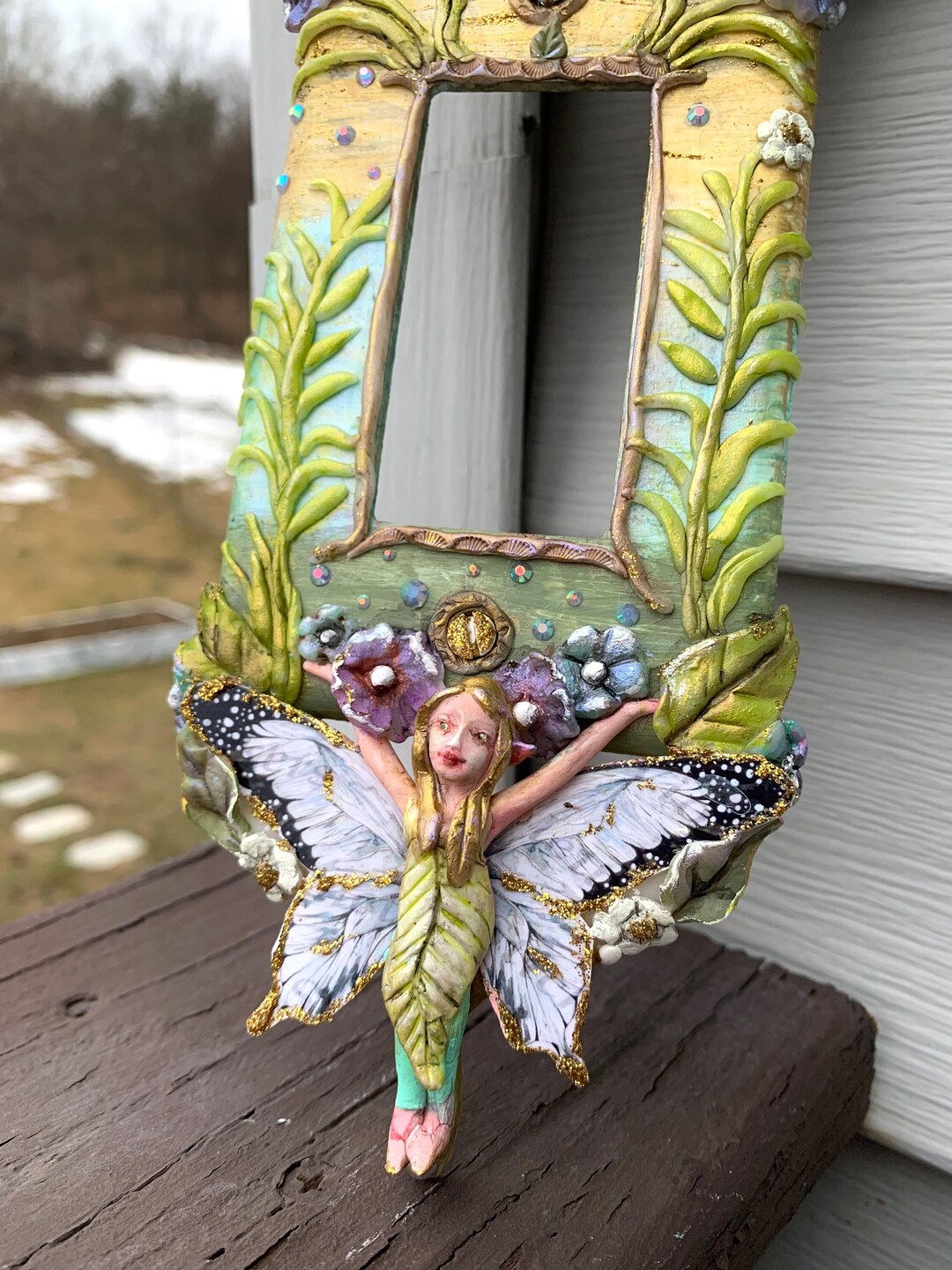 Green Fern Fairy Switchplate Gothic Architecture Butterfly Fairy ...