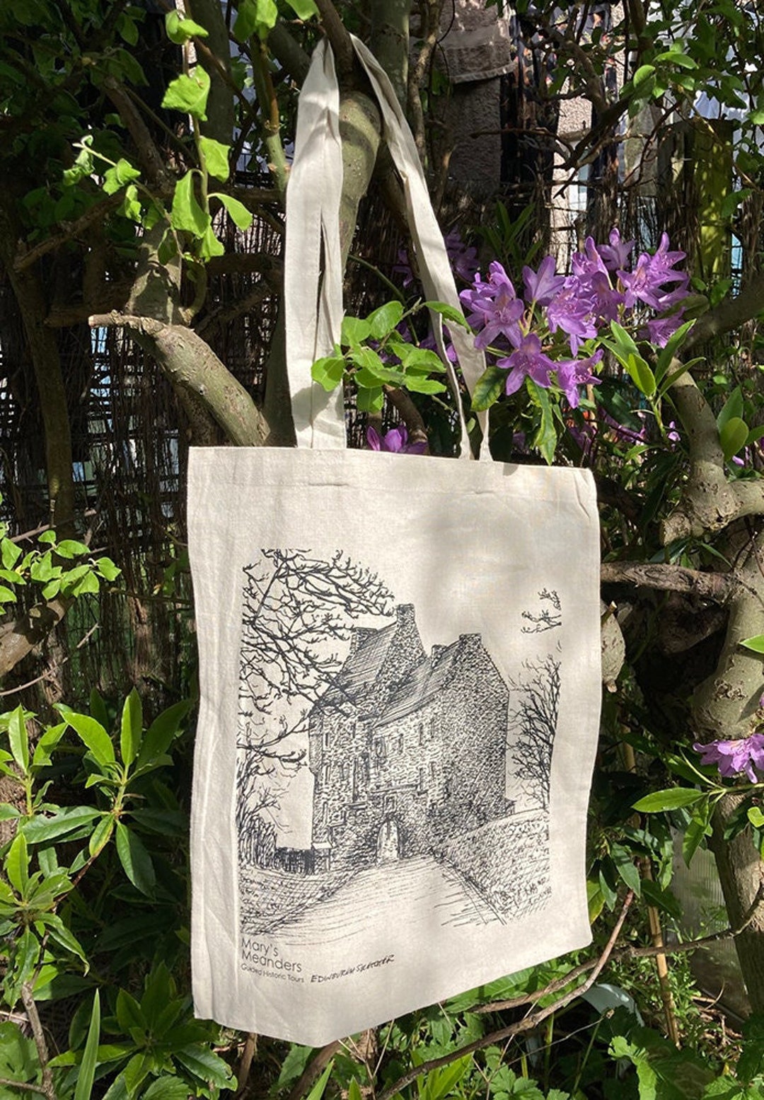 Outlander Inspired Tote Bag Featuring My Black Ink Illustration of ...
