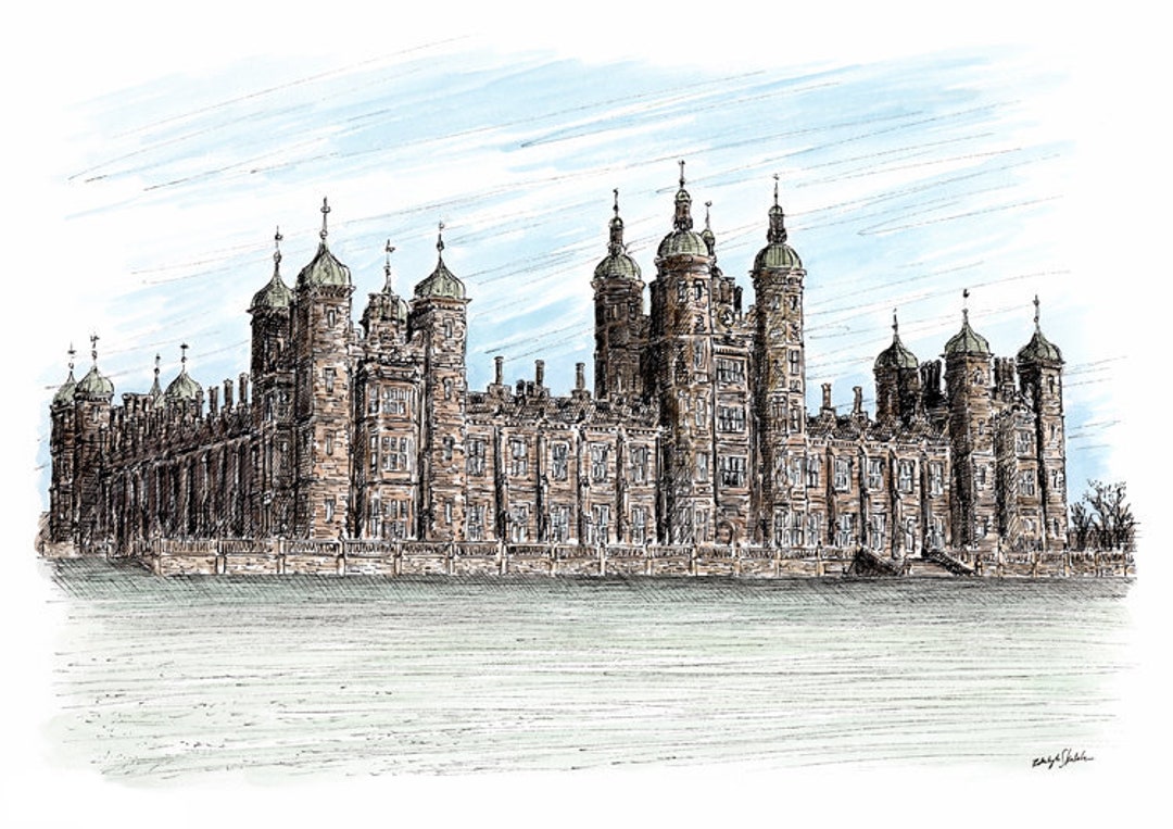 Donaldson's School Building, Edinburgh, Scotland. A Signed Mounted ...