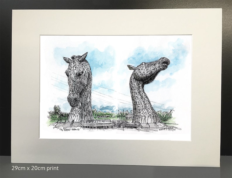 The Kelpies at Helix Park, Falkirk, Edinburgh, Scotland. A Signed High ...