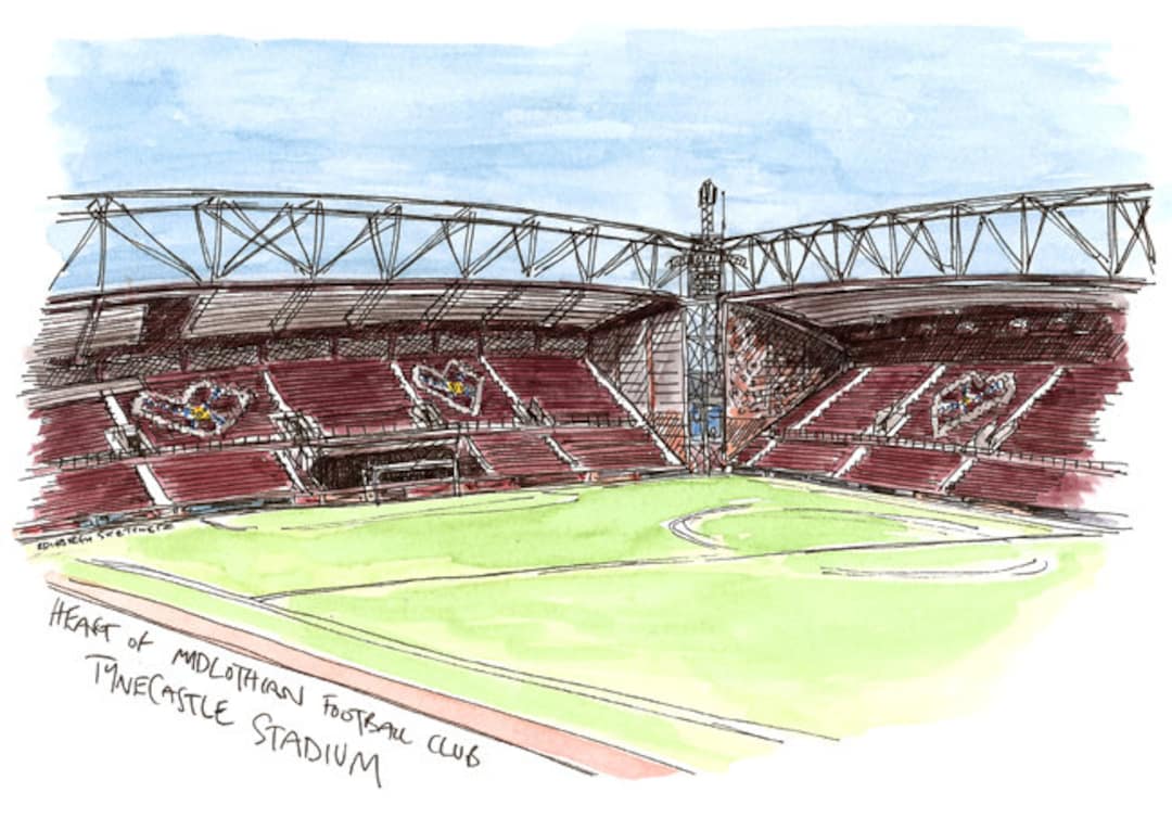 Hearts Football Club, Tynecastle Stadium in Gorgie, Edinburgh - Etsy