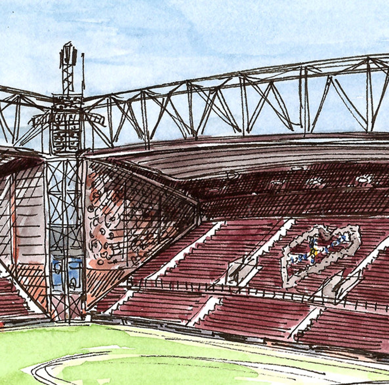 Hearts Football Club Tynecastle Stadium in Gorgie Edinburgh | Etsy