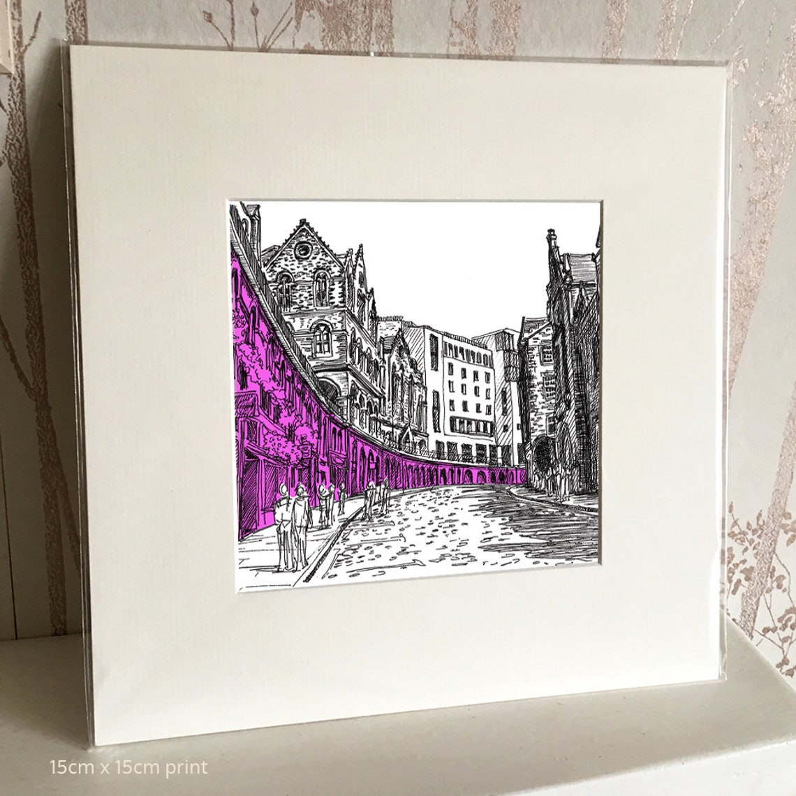 Four Edinburgh Prints From Original Ink Drawings, With a Strong Colour ...