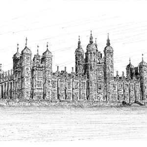 Donaldson's School Building, Edinburgh, Scotland. A Signed Mounted ...