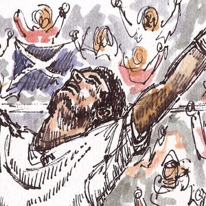 Andy Murray Signed Print From an Original Ink and Watercolour ...