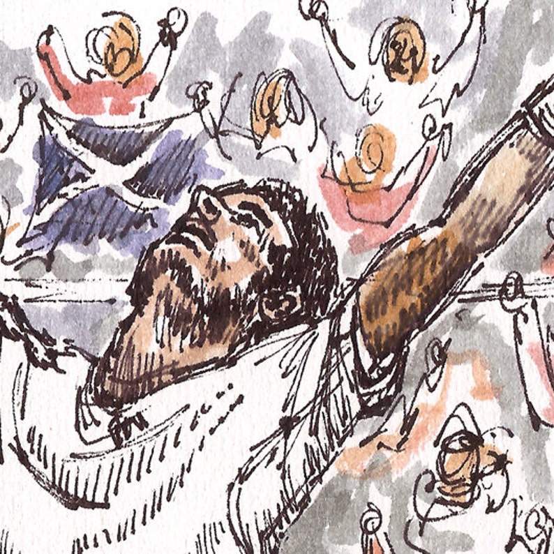 Andy Murray Print From an Original Ink and Watercolour | Etsy