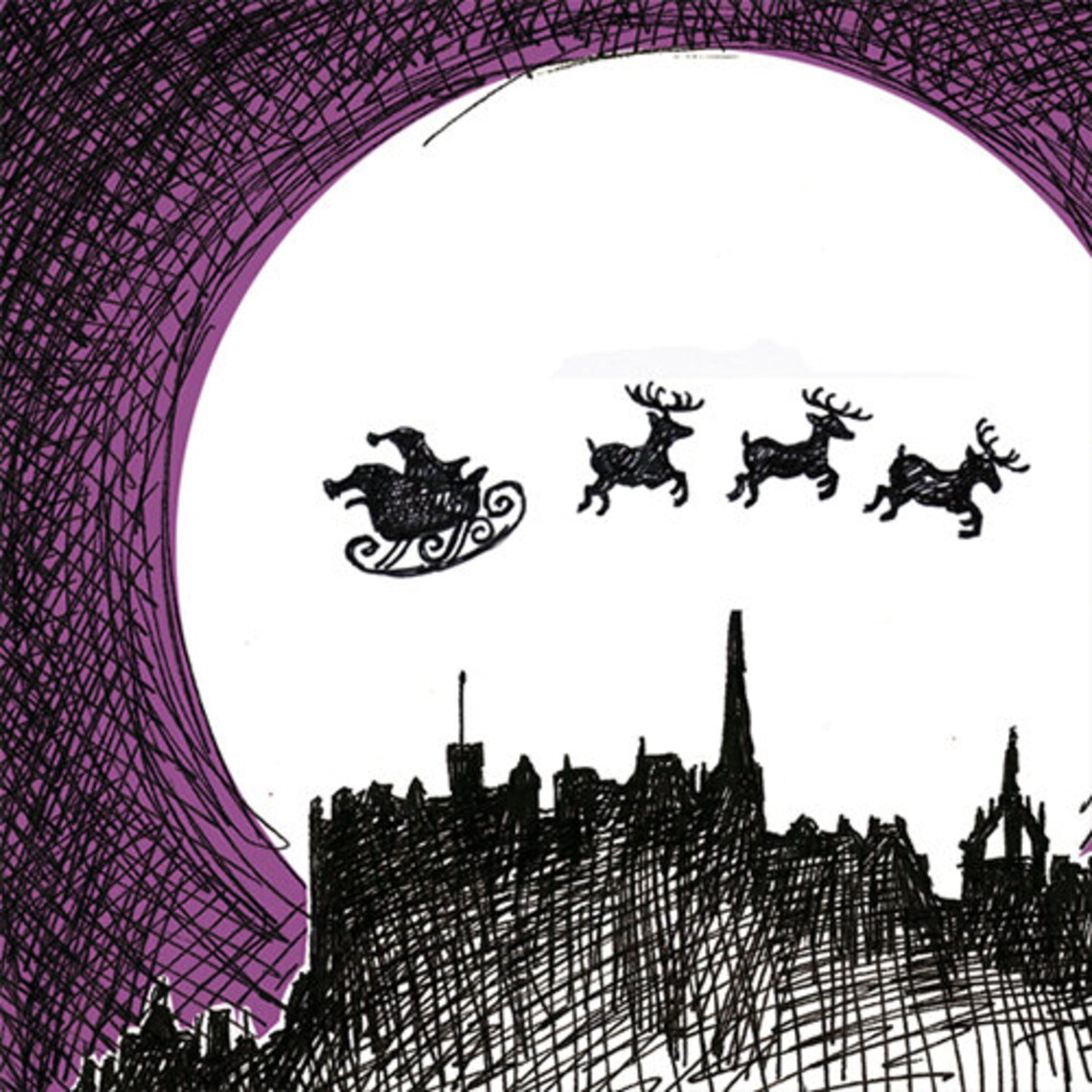 6 X Edinburgh Themed Christmas Cards Illustrated by Edinburgh - Etsy UK