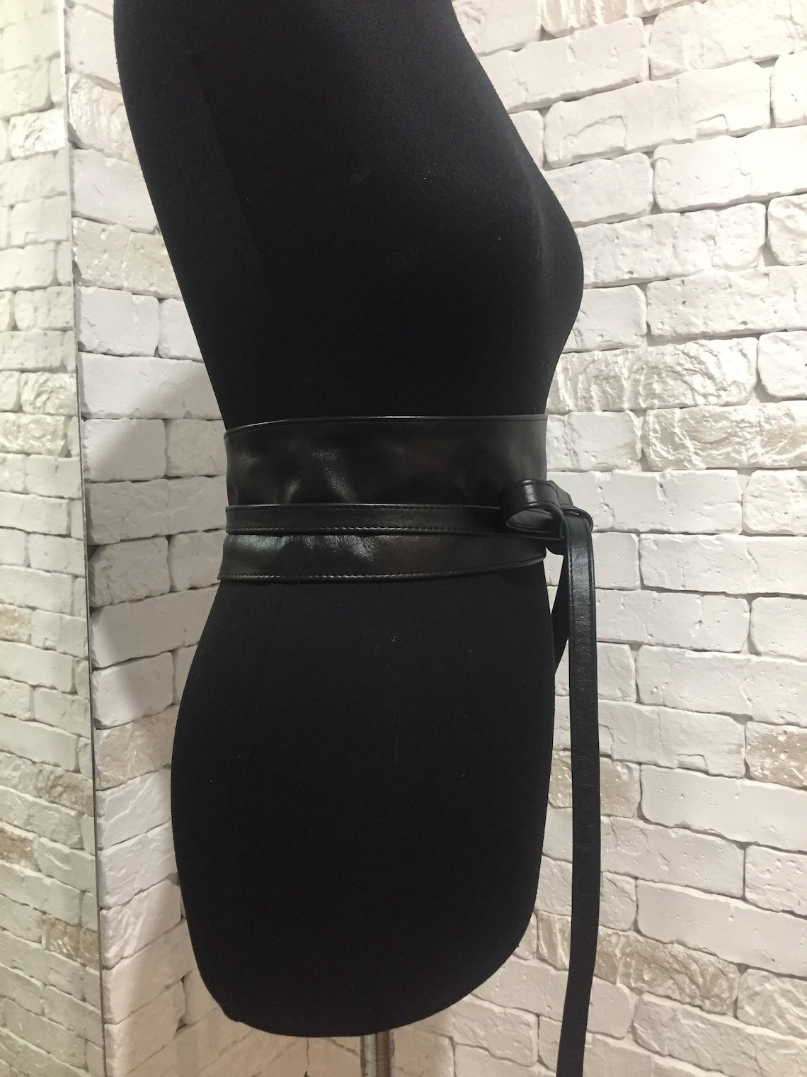 Black Leather Obi Belts. | Etsy