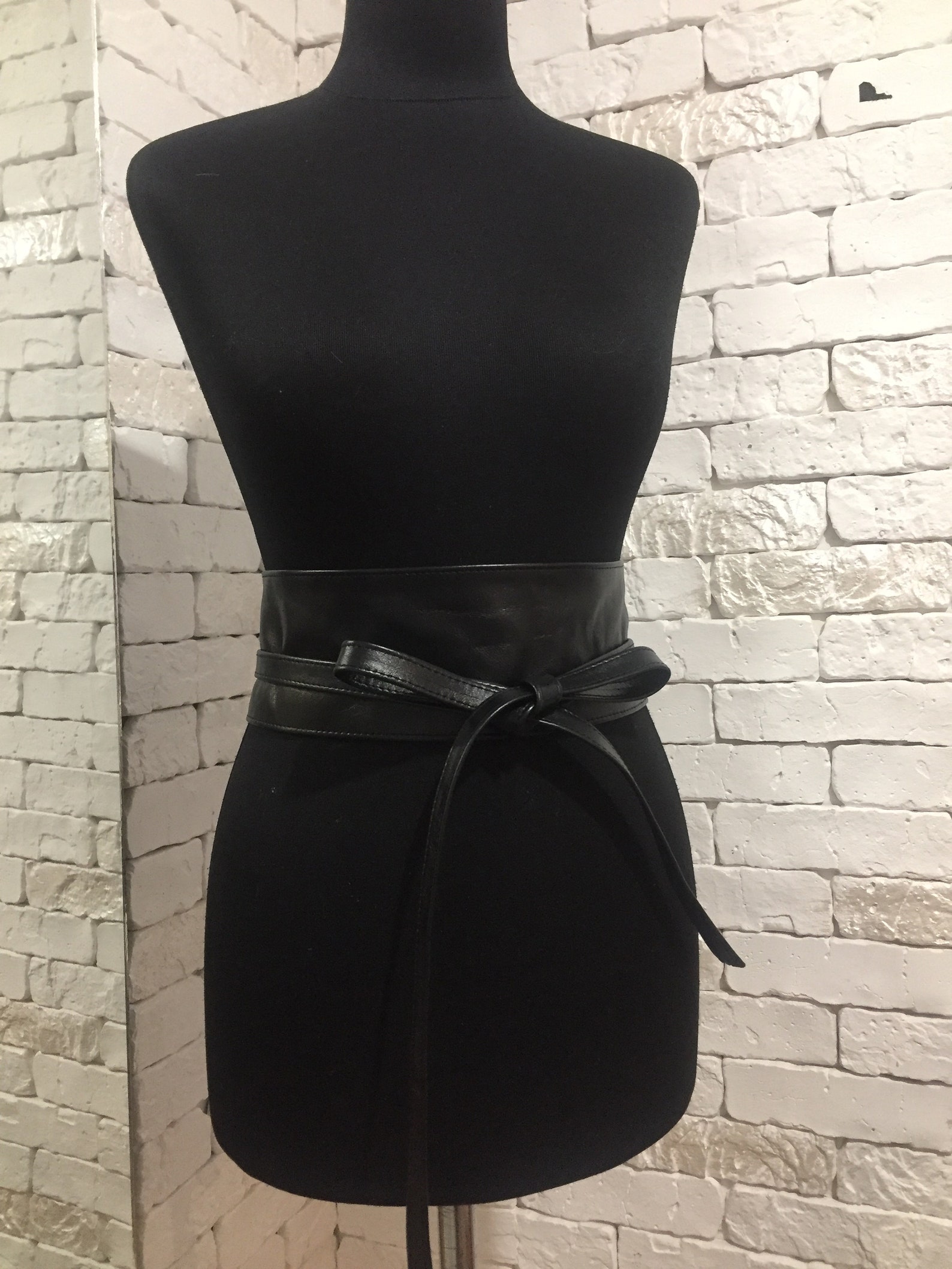 Black Leather Obi Belts. - Etsy