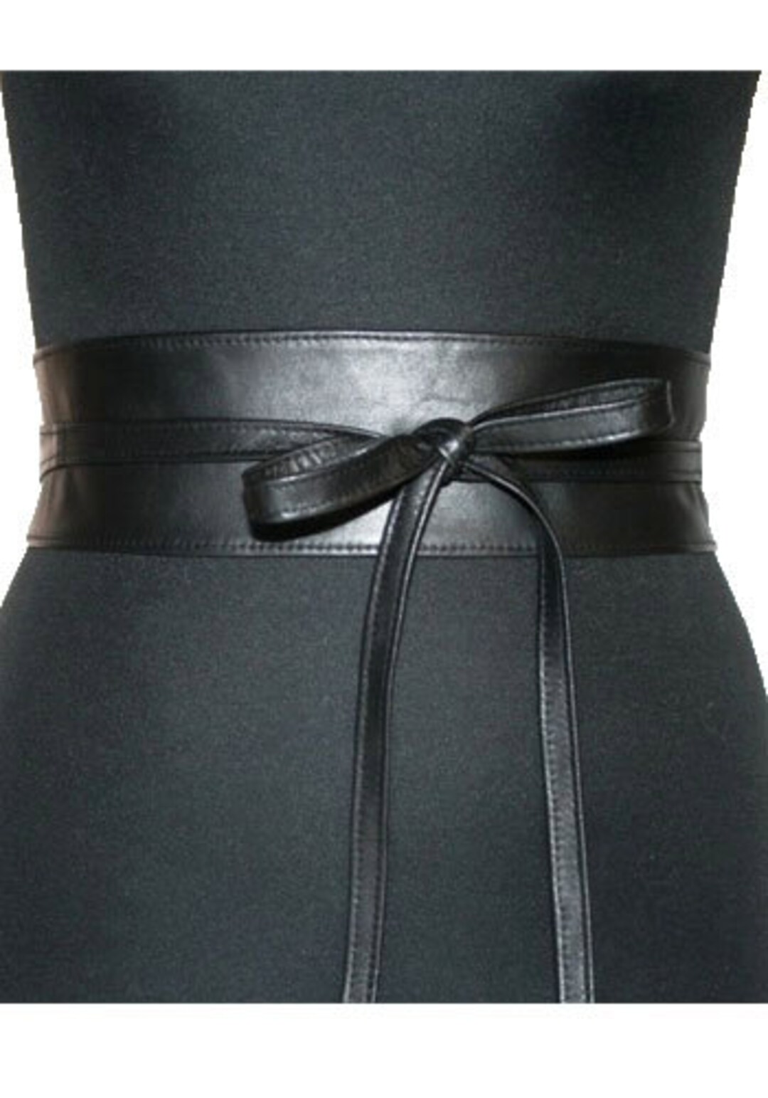 Black Leather Obi Belts. - Etsy