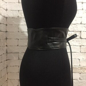 Black Leather Obi Belts. - Etsy