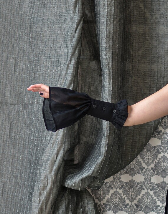 Black Gothic Wrist Cuffs Cosplay Accessories Romantic Cuff - Etsy