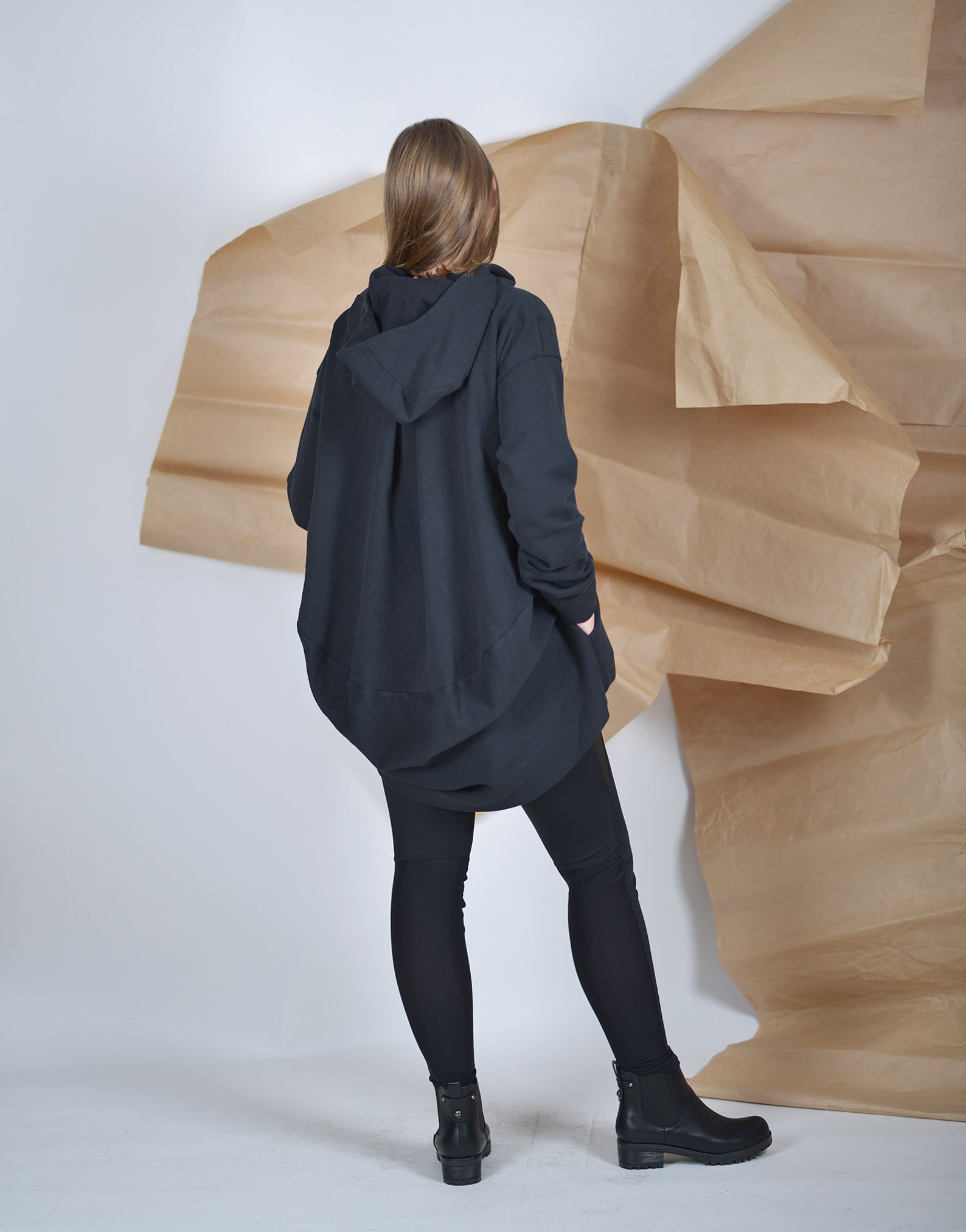 Black Hoodie Hooded Sweatshirt Black Sweatshirt - Etsy