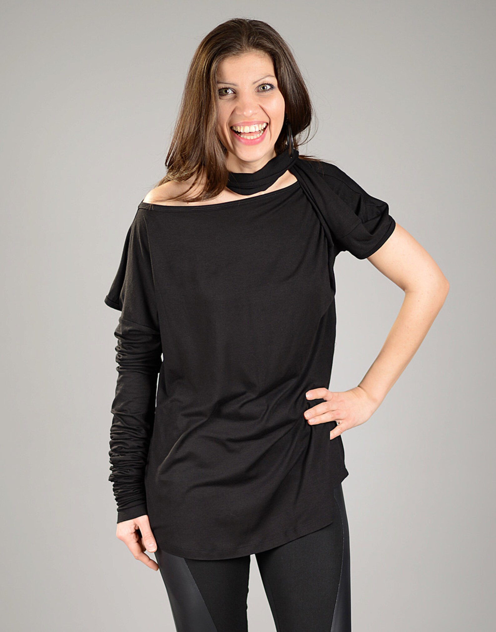 Black T Shirt Black Day Blouse Weekend Top - Etsy