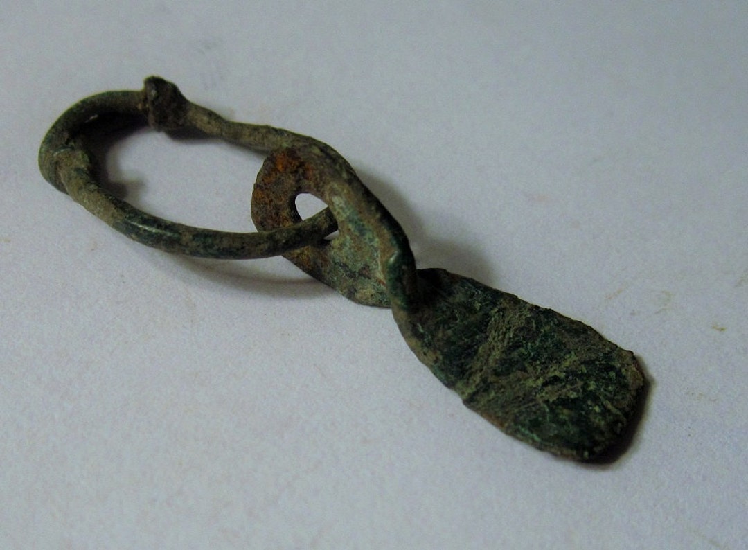 Celtic Ancient Bronze Coiled Ring With Axe Amulet - Ritual Votive Found ...