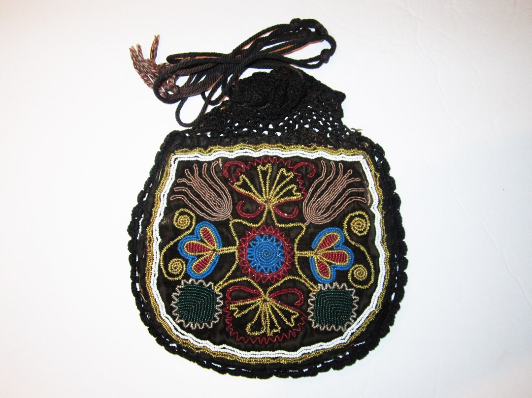 Original Micmac Mi'kmaw Mi'kmaq Beaded Purse Bag Ca. 1860 - Most ...
