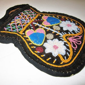 RARE Maliseet Beaded Purse Bag Ca. 1860 - Beadwork Mostly Intact ...